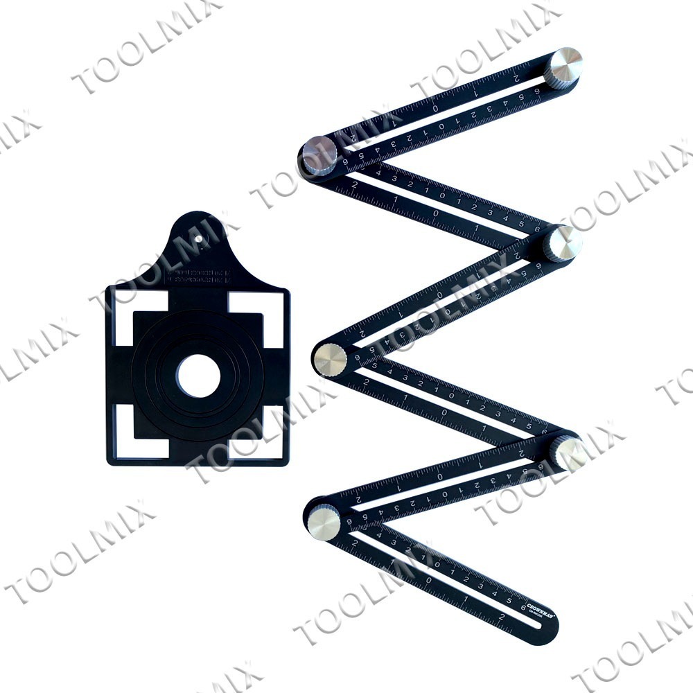 Escuadra Plegable Profesional Multiángulo De 5 Agujeros Cm - ToolMix.cl